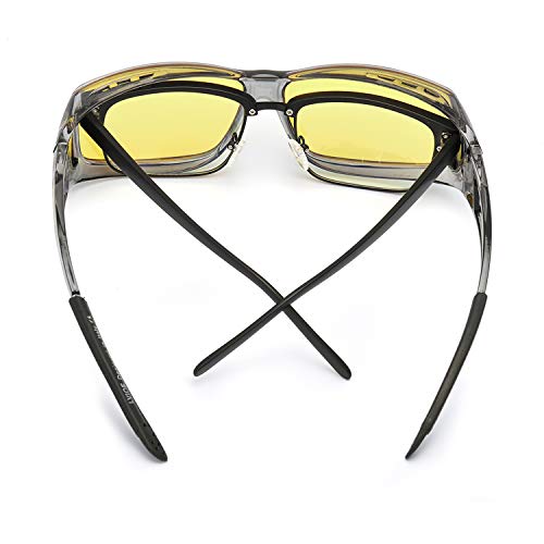 Snapklik.com : LVIOE Wrap Around Night-Vision Glasses, Fit Over ...