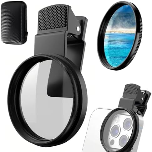 Amazon.com: K&F Concept 52mm Clip-on CPL Phone Camera Lens Filter Kit ...