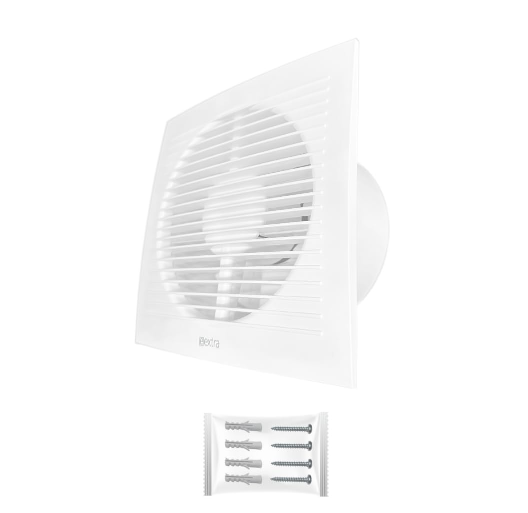 H&C VENT White 6 inch 150mm Extractor Fan With Humidistat sensor and ...