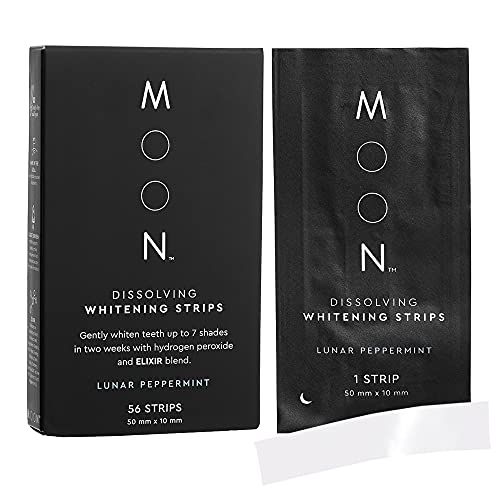 MOON Teeth Whitening Strips, 7 Shades Whiter in 2 Weeks, 28 Treatments ...
