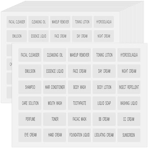 Amazon.com : 600 Pcs Travel Labels for Toiletries,Mabor Waterproof ...
