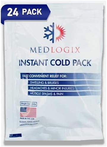 Amazon.com: Disposable Instant Ice Packs 5 Pack - 5 x 6 Cold Compress ...