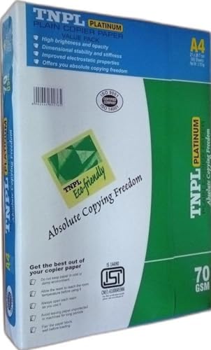 Tnpl Copier Paper A4 80Gsm White 500Sheet Per Ream - 5 Reams : Amazon ...