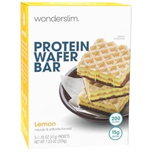 Amazon.com: WonderSlim Protein Wafer Snack Bar, Lemon, 200 Calories ...