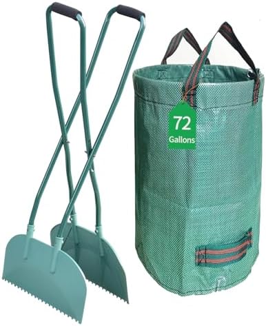 Amazon.com : Leaf Grabber Adjustable Rake Leaf Picker Upper Scoops with ...