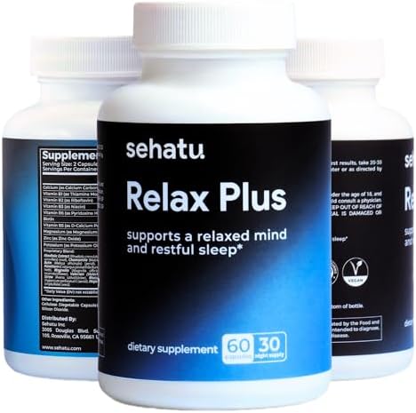 Amazon.com: SEHATU Relax Plus Stress Relief Supplement | with GABA ...