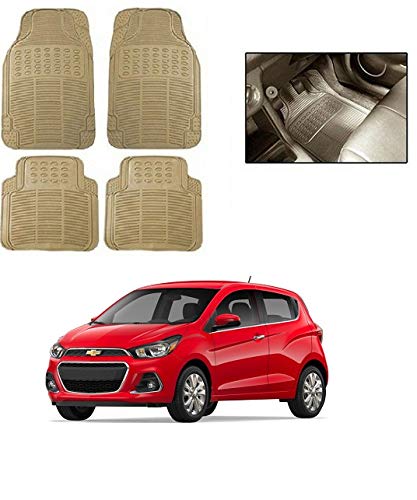 Trigcars Carpet Cream Car Floor/Foot Mats for Chevrolet Spark : Amazon ...