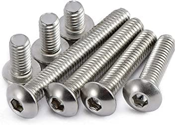 NUNHATIA-(Pcs-25) M4X10 MM Allen Button Head Cap Screw Stainless Steel ...