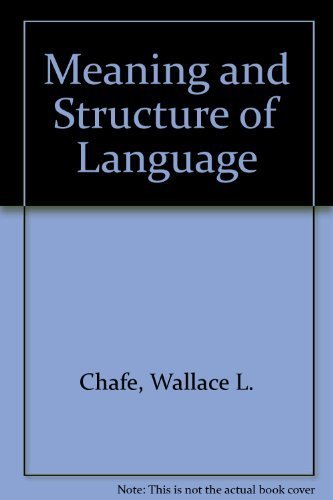 Amazon | Meaning and Structure of Language | Chafe, Wallace L. | Words ...