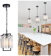 Ejerlya Gold Crystal Chandelier Industrial Pendant Light 11.81 inch ...