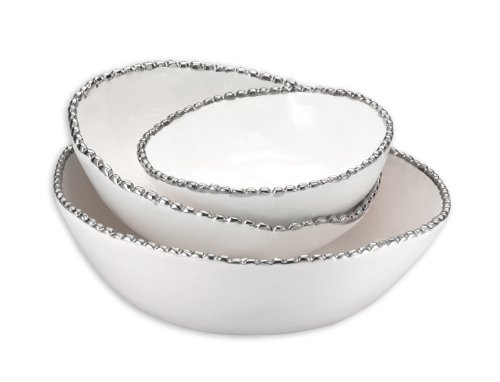 Ivory Studded Stacking Bowls : Amazon.in