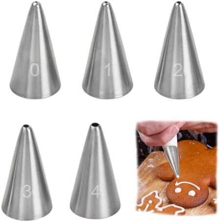 5 Pcs Piping Nozzle Tips, Cupcake Pastry Tools, Cake Decorating Flower ...