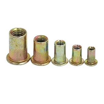 100PC Mixed Rivnuts Nutsert Countersunk Steel Threaded Inserts M3 M4 M5 ...