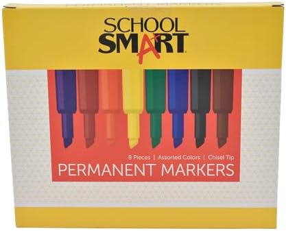 Amazon.com: School Smart PY106605-48ASST Permanent Marker Broad Chisel ...
