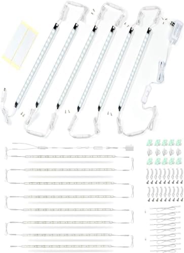 (6) 12’’ Linkable Light Bars 6000K Cool White Bundle with (8) Linkable ...