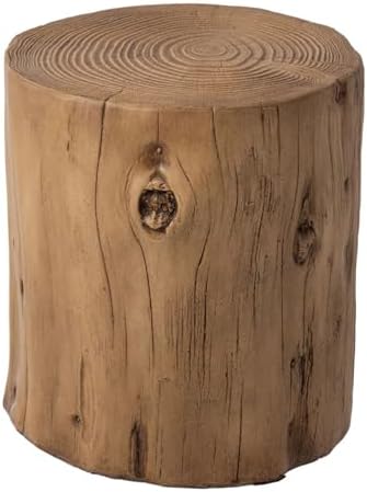 Amazon.com: Ball & Cast Faux Wood Tree Stump Stool MgO Accent Side End ...