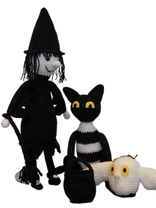 Meg Mog Owl the plush, handmade cute crochet toy, stuffed gift, plush ...