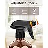Bontip Glass Spray Bottle with Silicone Sleeve Protection, Amber Glass ...