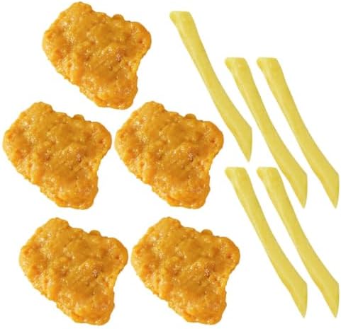 Amazon.com: Toyvian 1 Set Artificial Chicken Nuggets Fake French Fries ...