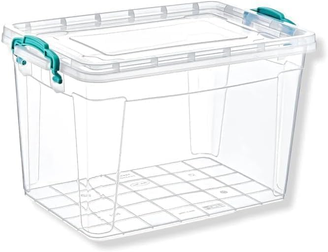 Best House | Plastic Storage Box with Clips & Lid | 30 Litres | Pack of ...