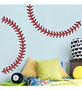 Amazon.com: Large Baseball Wall Decals - Vinyl Stitches for Ceiling ...