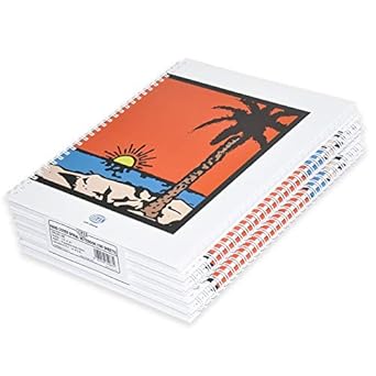 5-Piece FIS Spiral Hard Cover Notebook Single Line 10X8 Inch, 100 ...