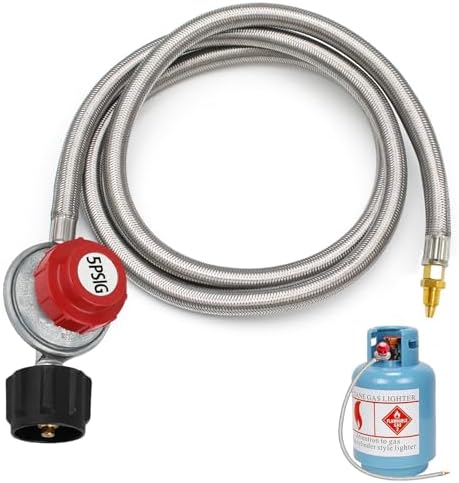 Amazon.com : 4FT 0-5 PSI Adjustable High Pressure Propane Regulator ...