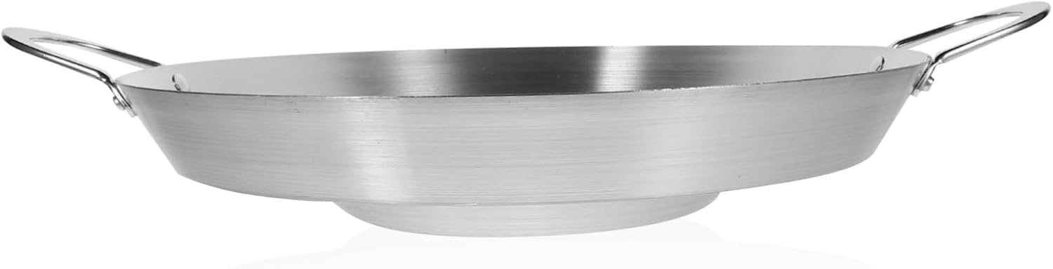 DOITOOL Flat Frying Pan Stainless Steel Comal Frying Bowl Comal Convex ...