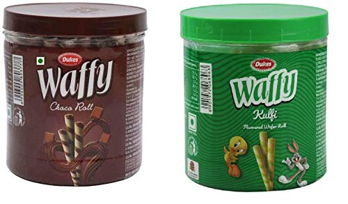 Dukes Waffy Choco Rolls 250 GRAM AND Waffy Kulfi Rolls 250 GRAM ...
