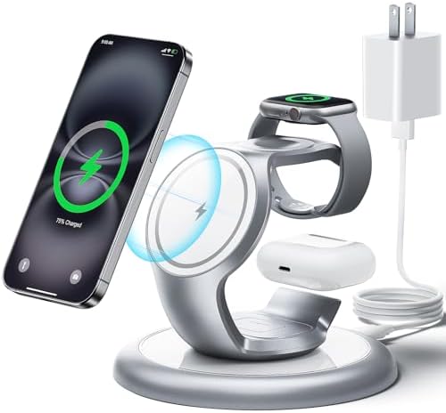 Amazon.com: Charging Station for Apple Multiple Devices, for MagSafe ...