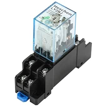 Amazon.com: Heschen General Purpose Relay Module, Relay Switch, LY2NJ, 12VDC Coil, 10A 24VDC ...