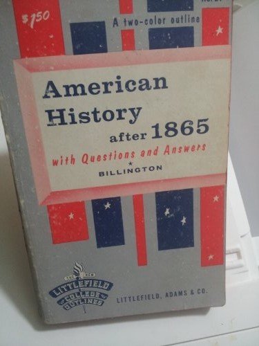 American History After 1865 with questions and answers: Billington, Ray ...