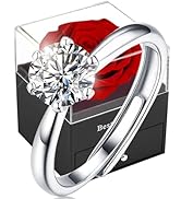 SWEETIME Rosa Stabilizzata Rossa,Romantico Rosa Eterna,Red Fiori Box, Rose Scatola Vera Regalo ...