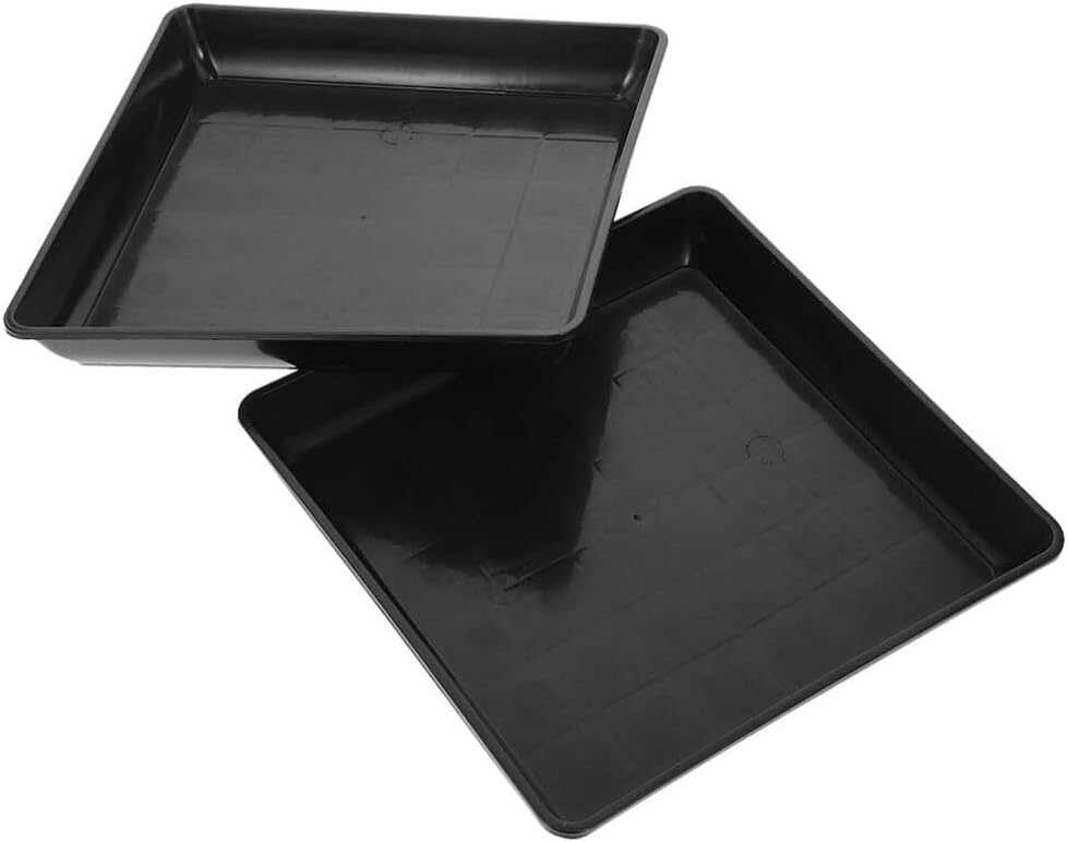 Amazon.com : GANAZONO 2pcs Square Plant Saucers Plastic Flower Drip ...