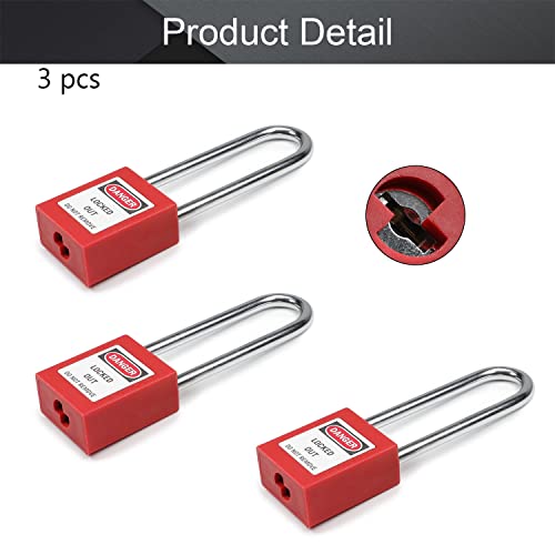 MroMax Lockout Tagout Locks, Loto Locks Keyed Different PA Lock Out Tag ...