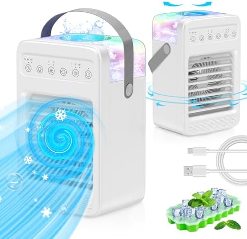 Air Conditioners Portable,180° Oscillating Mini Air Conditioners ...