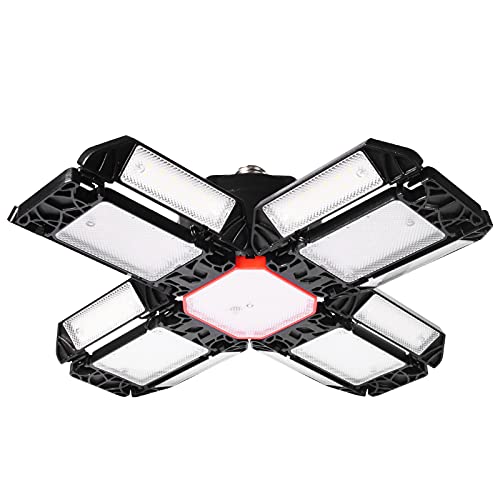 Hacevida E26/E27 Garage Ceiling Light, 228 LEDs 180W Deformable Led ...