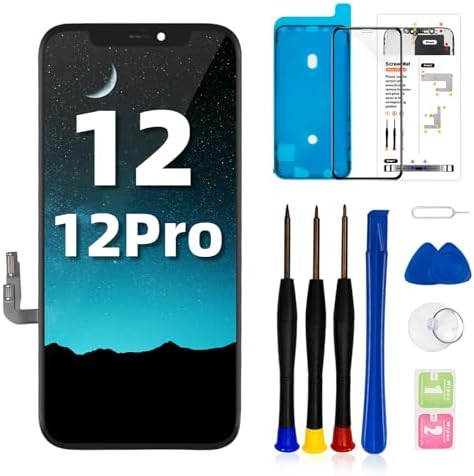 Amazon.com: for iPhone 12/12 Pro Screen Replacement Kit 6.1 inch 3D ...
