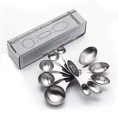 Buy Black Home Kitchen Stainless steel spoons with dual side, stackable ...