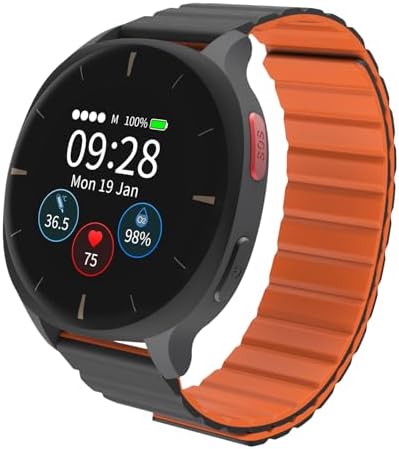 Amazon.com: Audar E2 Senior Smartwatch with Fall Detection & SOS, 24/7 ...