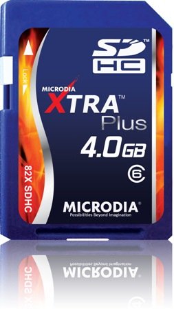MICRODIA 4 GB SDHC Class 6 Flash Memory Card XTRA Plus 82x: Buy Online ...