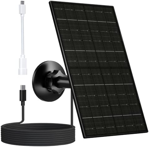 VUEBEE 7W Solar Panel Compatible with Eufycam, USB-C Solar Charger for ...