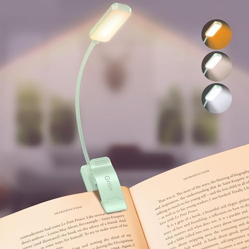 Gritin 9 LED Rechargeable Book Light for Reading in Bed - Eye Caring 3 ...
