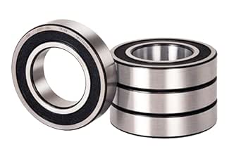 4 Packs 6205-2RS Deep Groove Ball Bearings, 25x52x15mm,Double Sealed ...