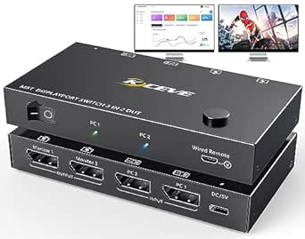 Amazon.com: MST Displayport Splitter Switch 2 in 2 Out 4K@60Hz, Camgeet ...