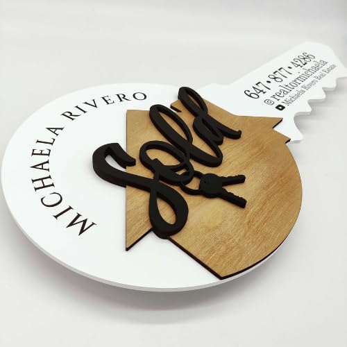 Amazon.com: Wooden Realtor Sign Sold, 3D Wood house, Closing Custom ...