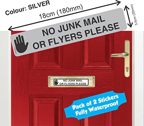 London Heritage Metal No Junk Mail Sign Sticker Self Adhesive Door Wall ...