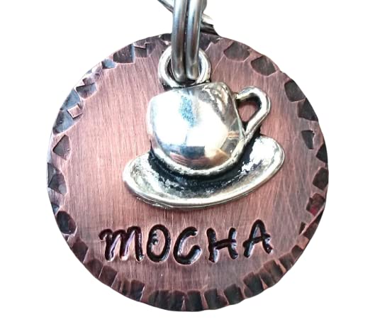 Amazon.com: Pet Tags, Dog Tag, Pet ID Tag, Coffee Dog Tag, Mocha Tag ...