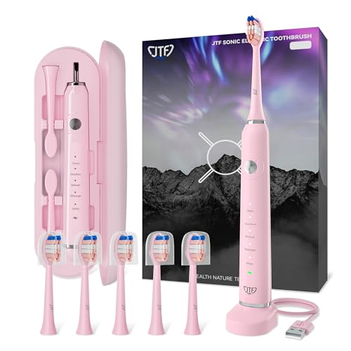 Snapklik.com : JTF Sonic Electric Toothbrush For Adults, Pink ...