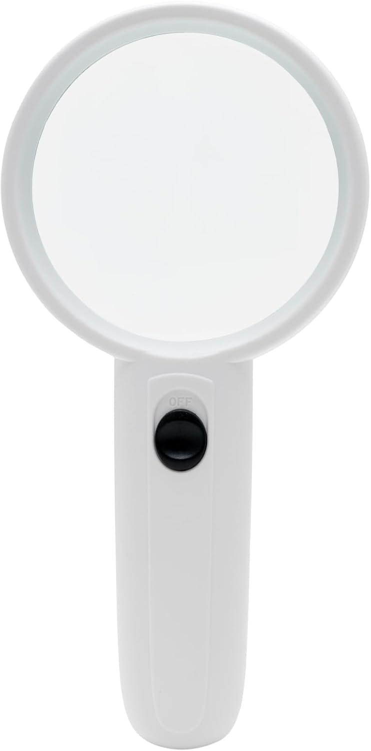 Amazon | ティエスケイ(TSK) ルーペ 2.5倍 loope LEDライト付きルーペ レンズ径 75mm ホワイト L-75 | 拡大鏡・ルーペ | 文房具・オフィス用品